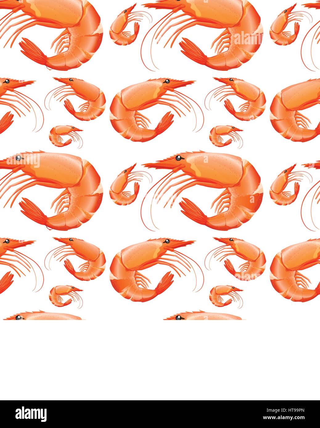 Seamless background design with shrimps illustration Stock Vector Image ...