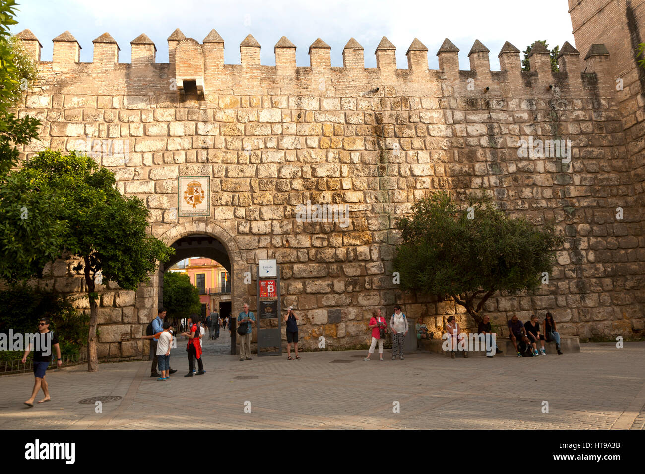 Walls of Alcazar palace, city centre ofSeville, Spain Stock Photo - Alamy