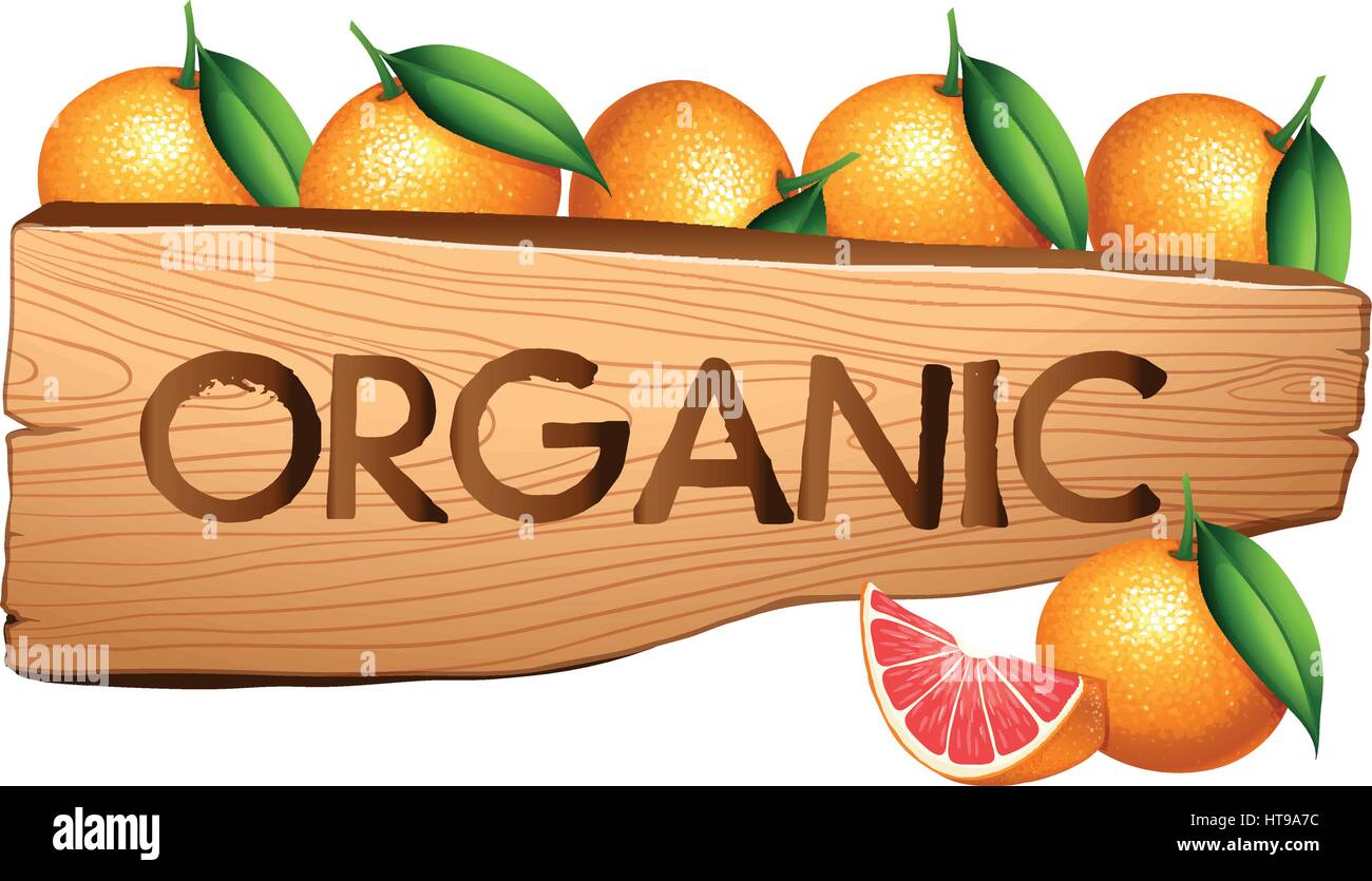 Oranages and organic sign illustration Stock Vector Image & Art - Alamy