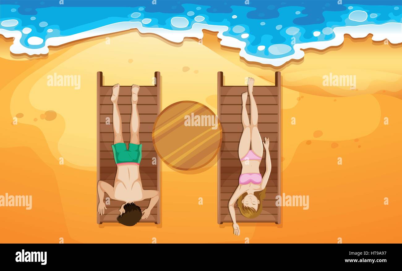 Water sunbathing Stock Vector Images - Alamy