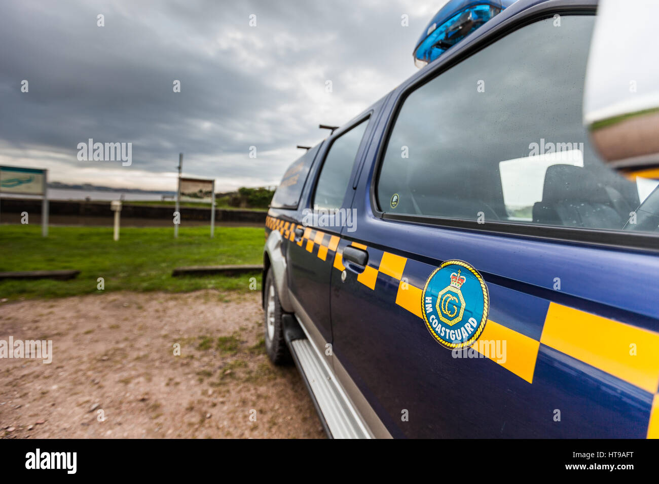 HM Coastguard vehicle at Lydney Dock, Forest of Dean, Gloucestershire ...