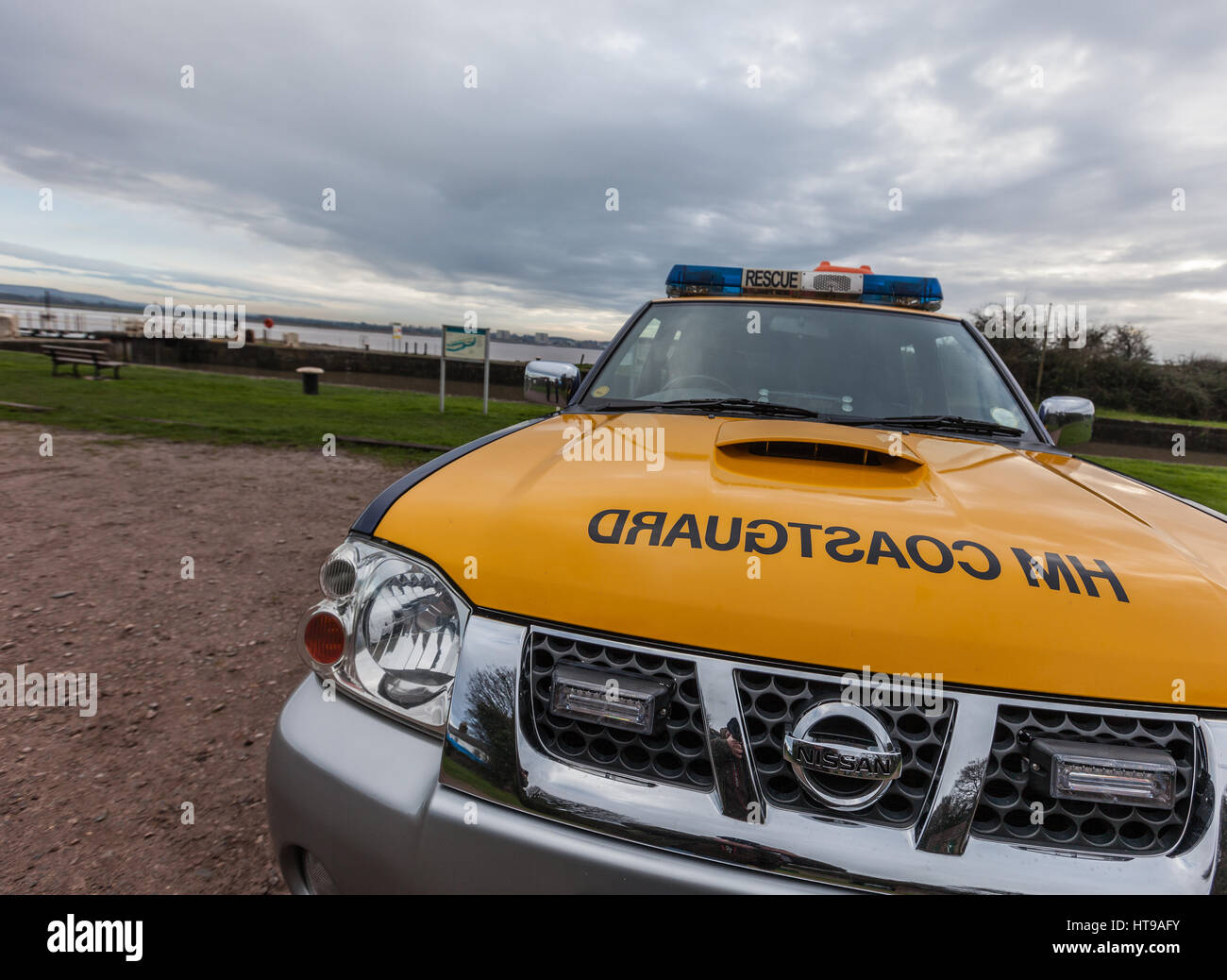 HM Coastguard vehicle at Lydney Dock, Forest of Dean, Gloucestershire ...