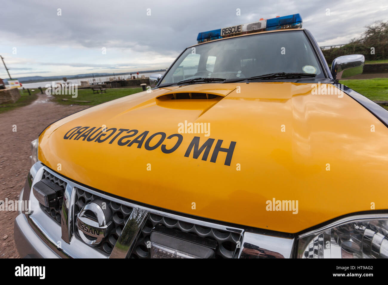 HM Coastguard vehicle at Lydney Dock, Forest of Dean, Gloucestershire ...