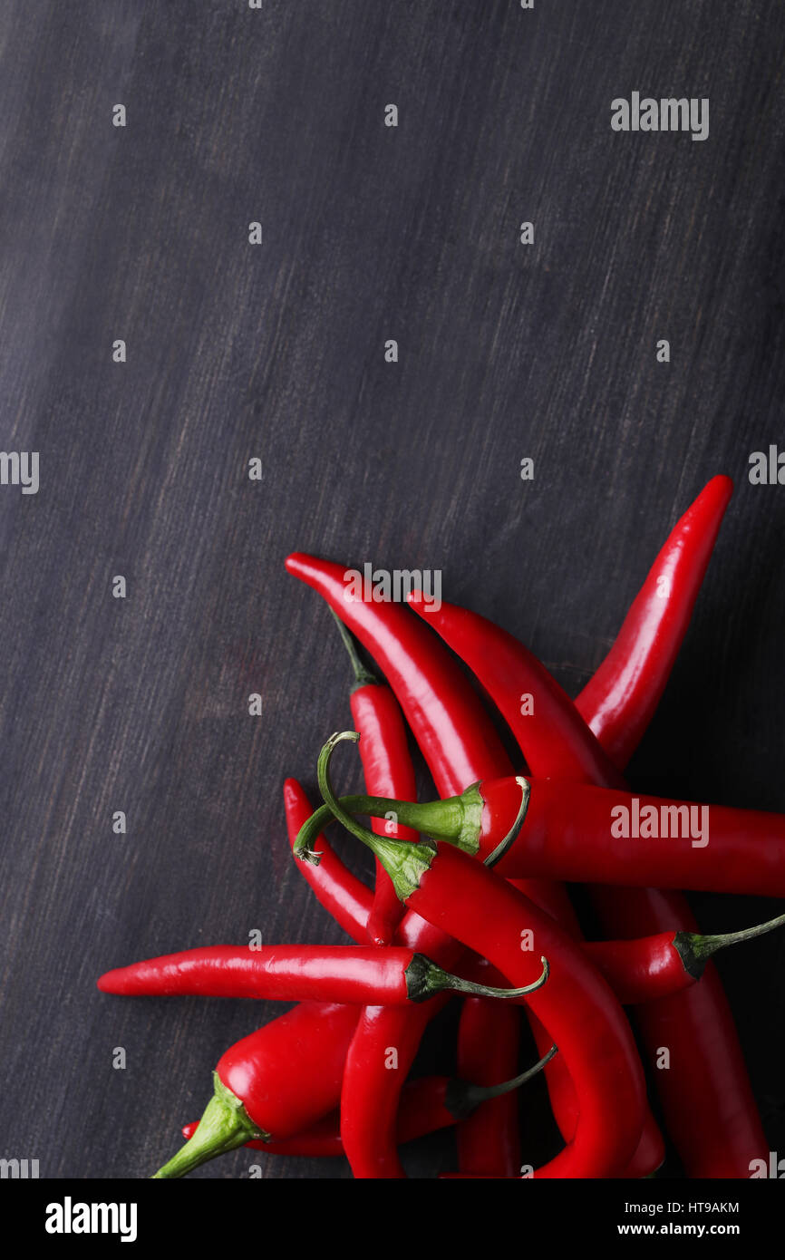 Seasoning. Red chili pepper on the table Stock Photo - Alamy