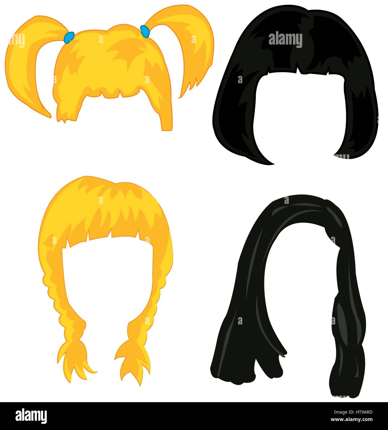Wig Stock Vector Images - Alamy
