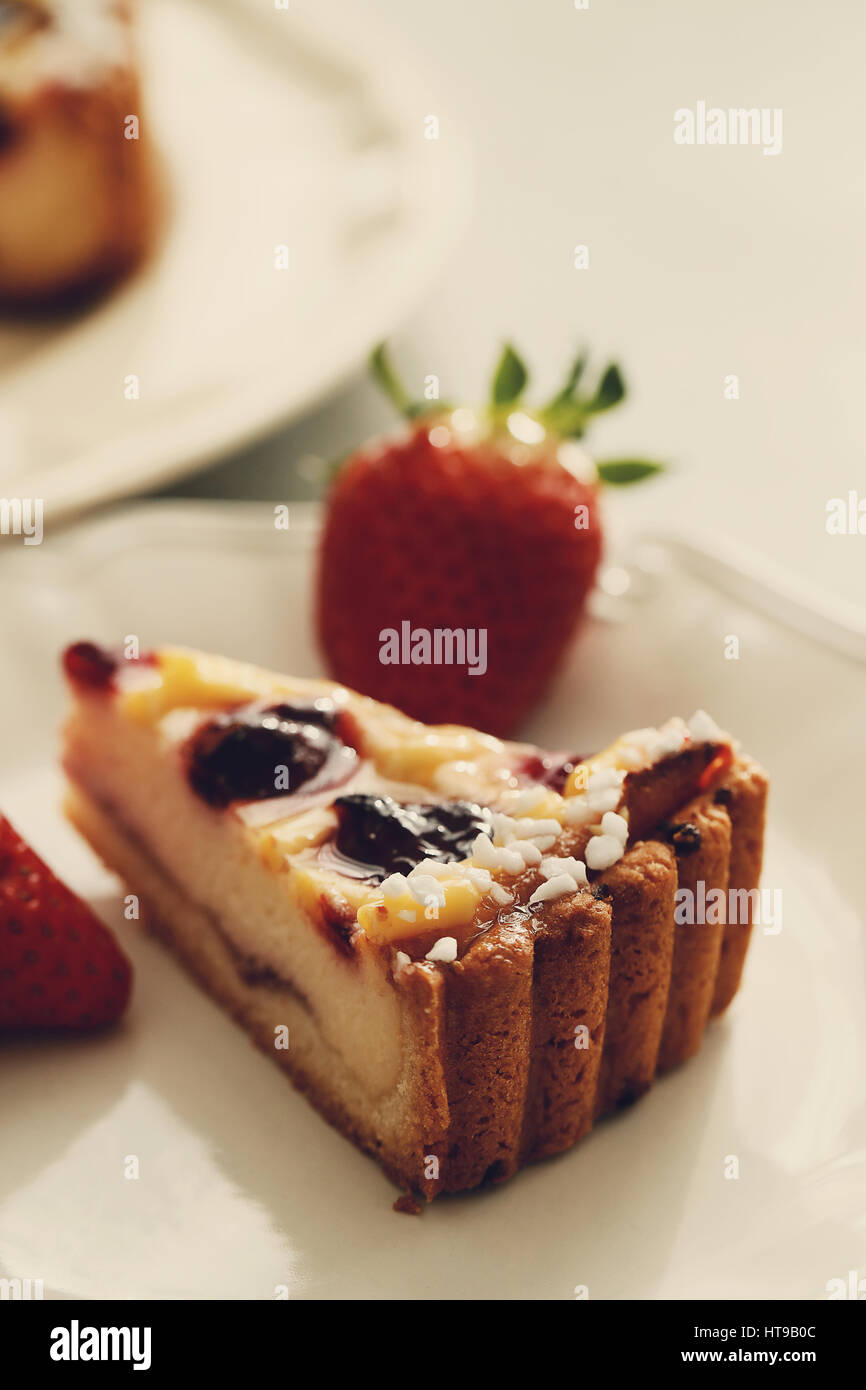 Food. Delicious pie on the table Stock Photo - Alamy