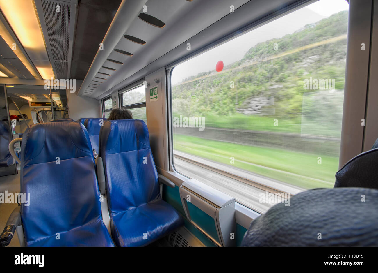 Point of view of a passenger on the train Stock Photo - Alamy