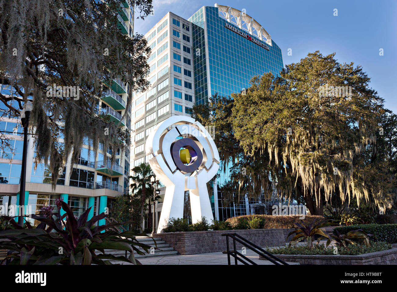 Monumental sculpture Centered by artist C.J Rench along Lake Eola Park ...