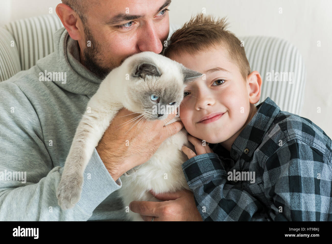 Father and son portrait, fathers day concept, real family Stock Photo ...