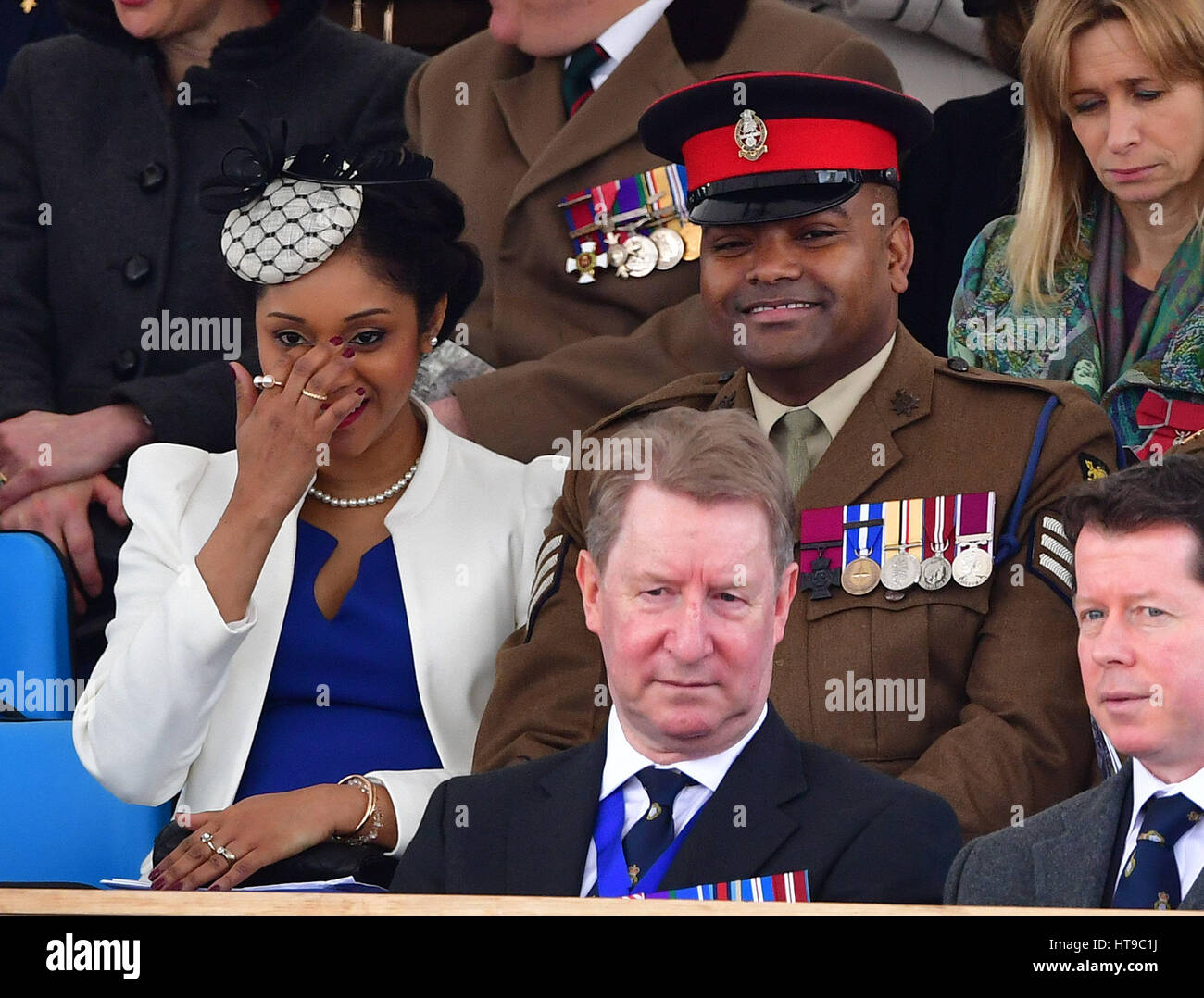 Victoria Cross recipient Johnson Beharry and wife Mallissa attending a ...