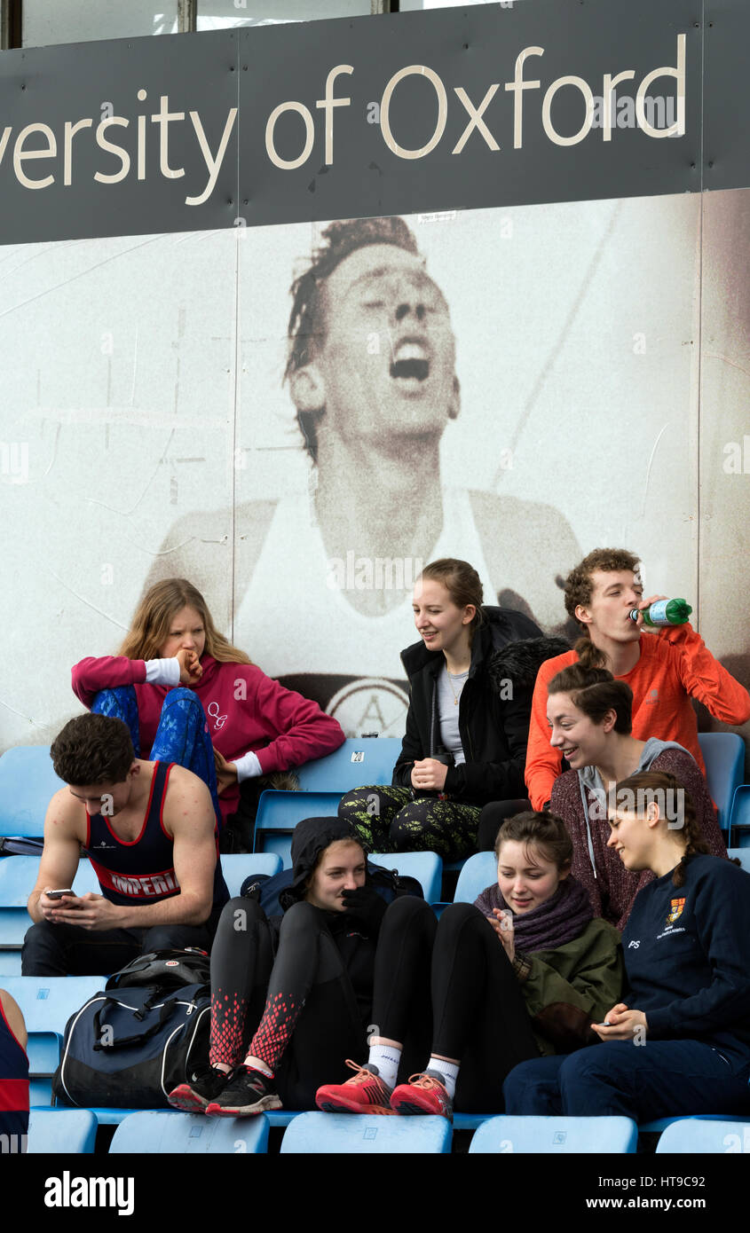 Runners at Iffley Road track before the annual Teddy Hall Relays ...