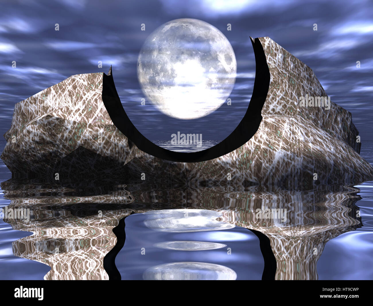 stone and moon Stock Photo - Alamy