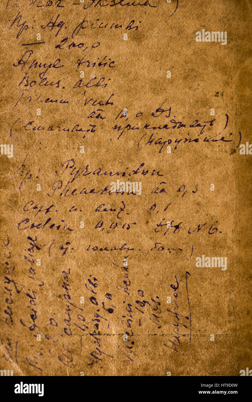 Food recipe hand written hi-res stock photography and images - Alamy