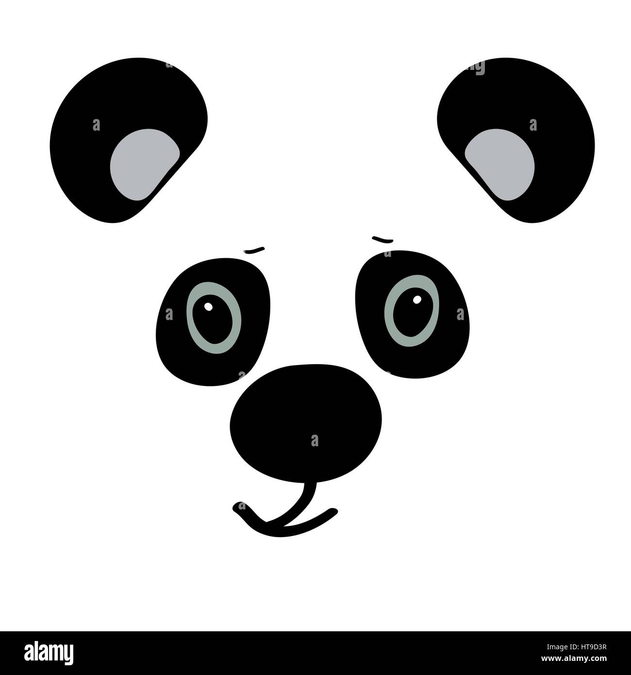 Panda cute funny cartoon head Stock Vector Image & Art - Alamy