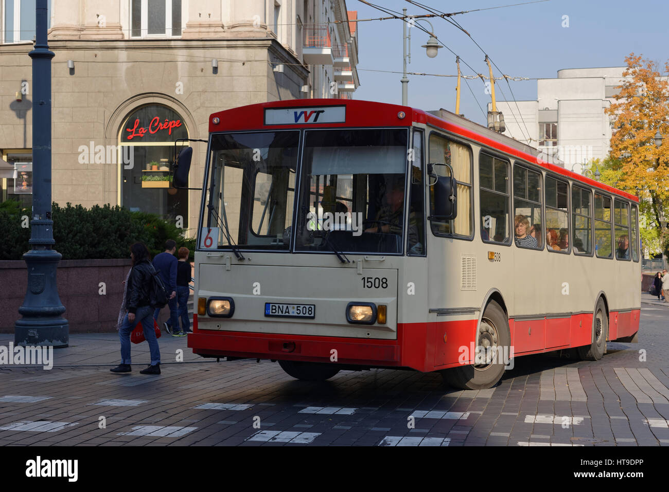 Trolleybus in Vilnus.Lithunia Stock Photo - Alamy