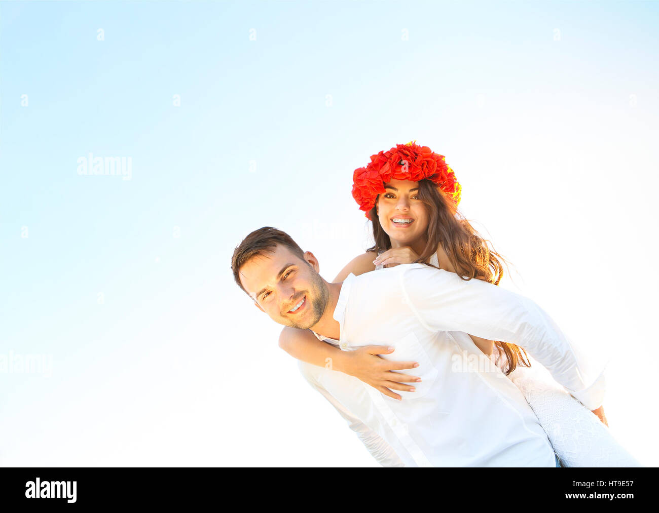 Young couple in love having fun outdoor Stock Photo - Alamy