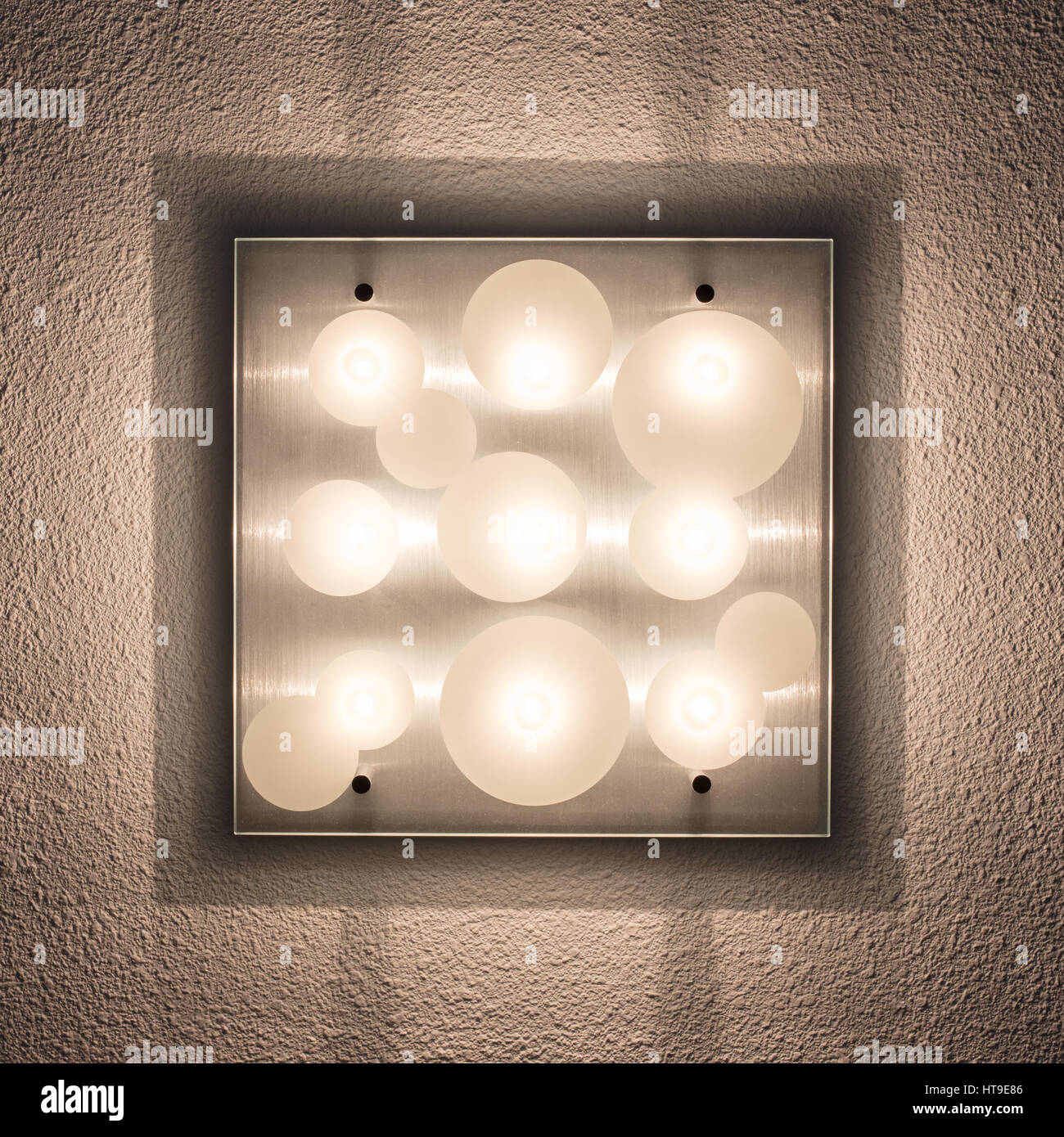 Down-light ceiling, typical home interior lighting Stock Photo - Alamy