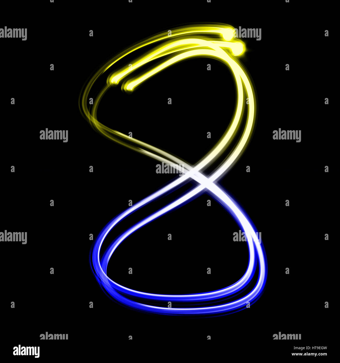 Eight - Created by light colorful numbers Stock Photo - Alamy