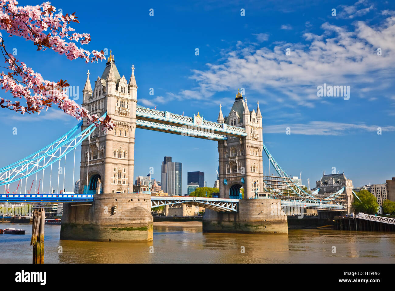 Tower bridge at spring, London Stock Photo - Alamy