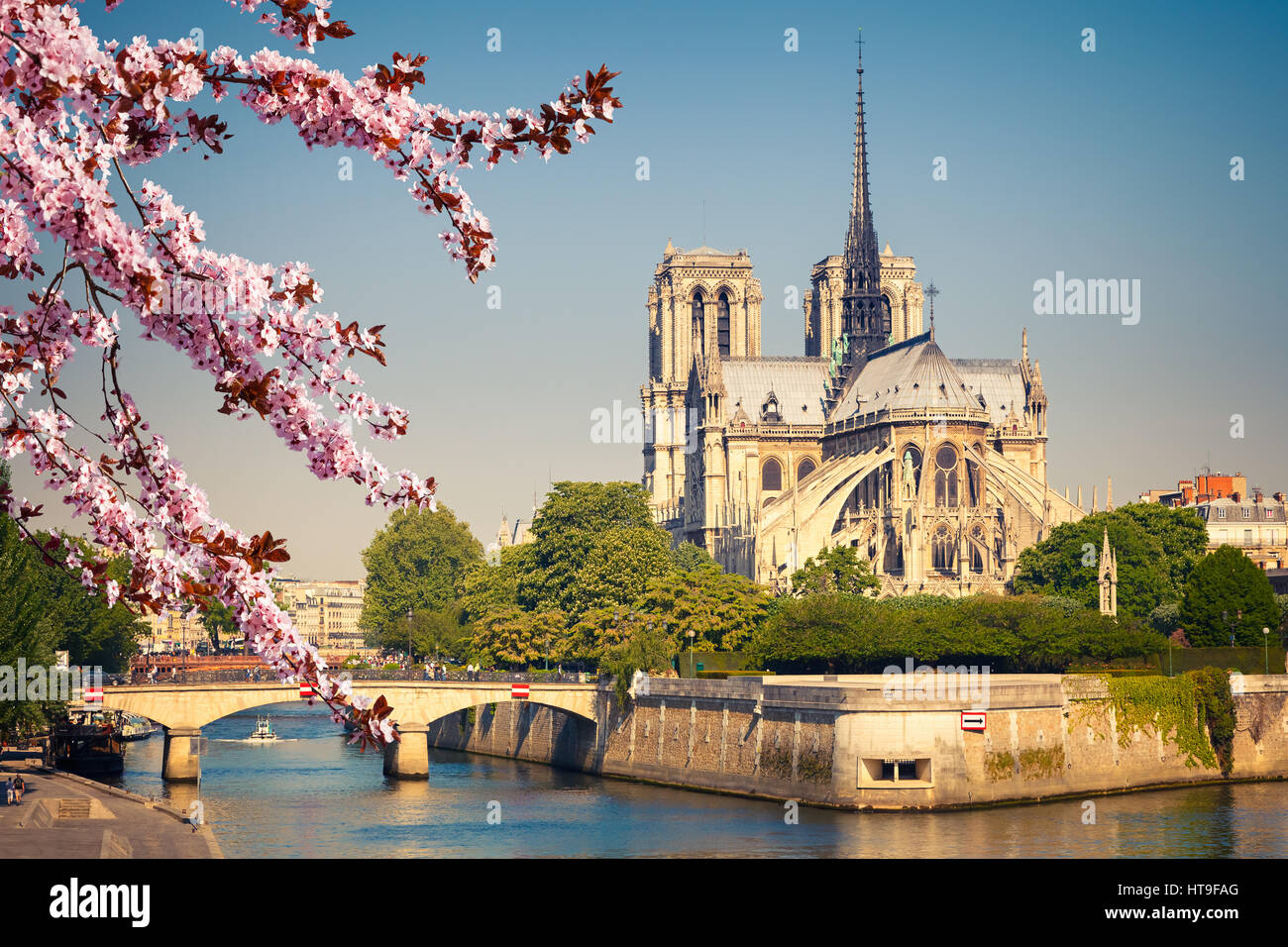 Notre dame church spring hi-res stock photography and images - Alamy