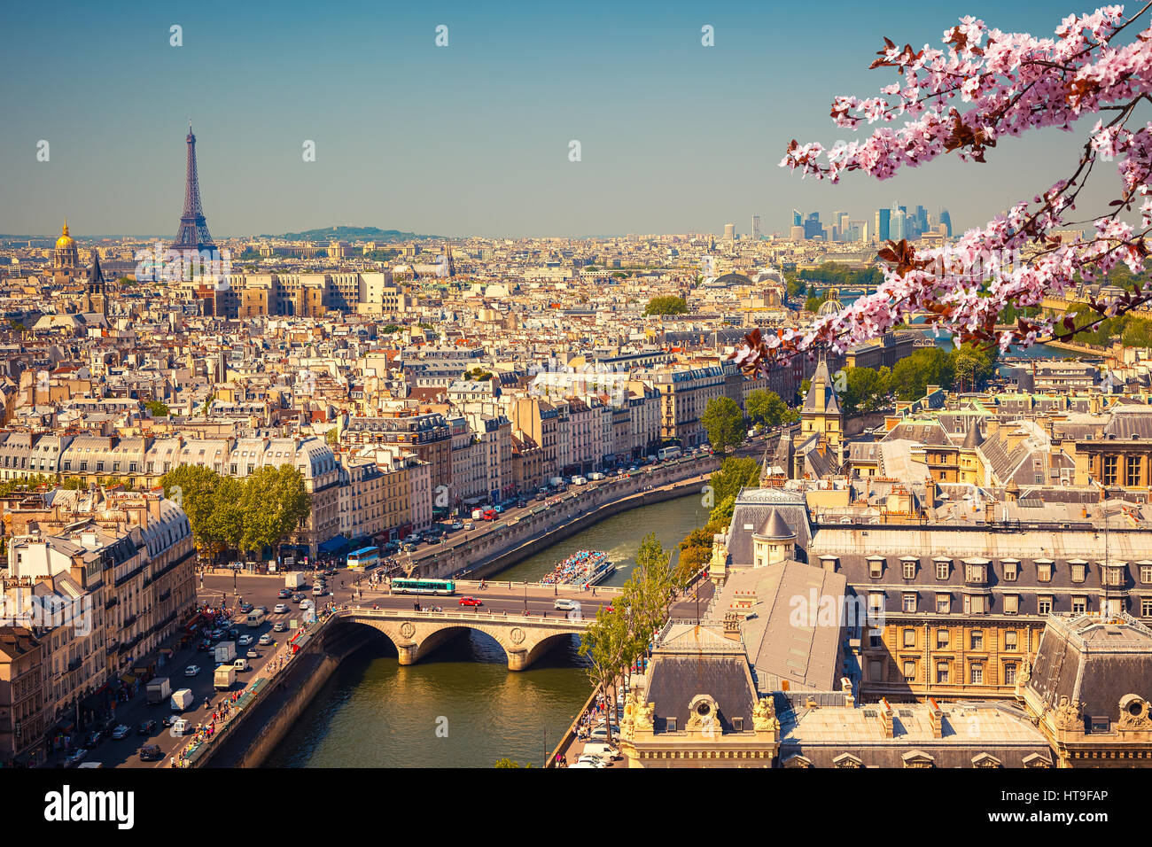 Aerial view of Paris at springtime, France Stock Photo - Alamy