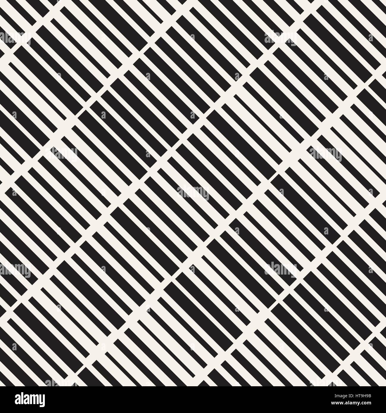 Vector Seamless Black And White Irregular Dash Rectangles Grid Pattern ...