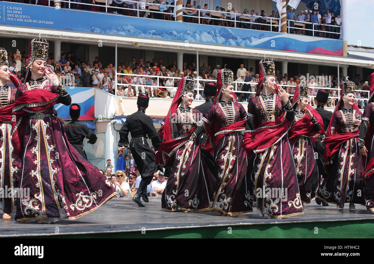 PYATIGORSK, RUSSIA - JUNE 5: Highland Dance.Festival of Friendship of ...