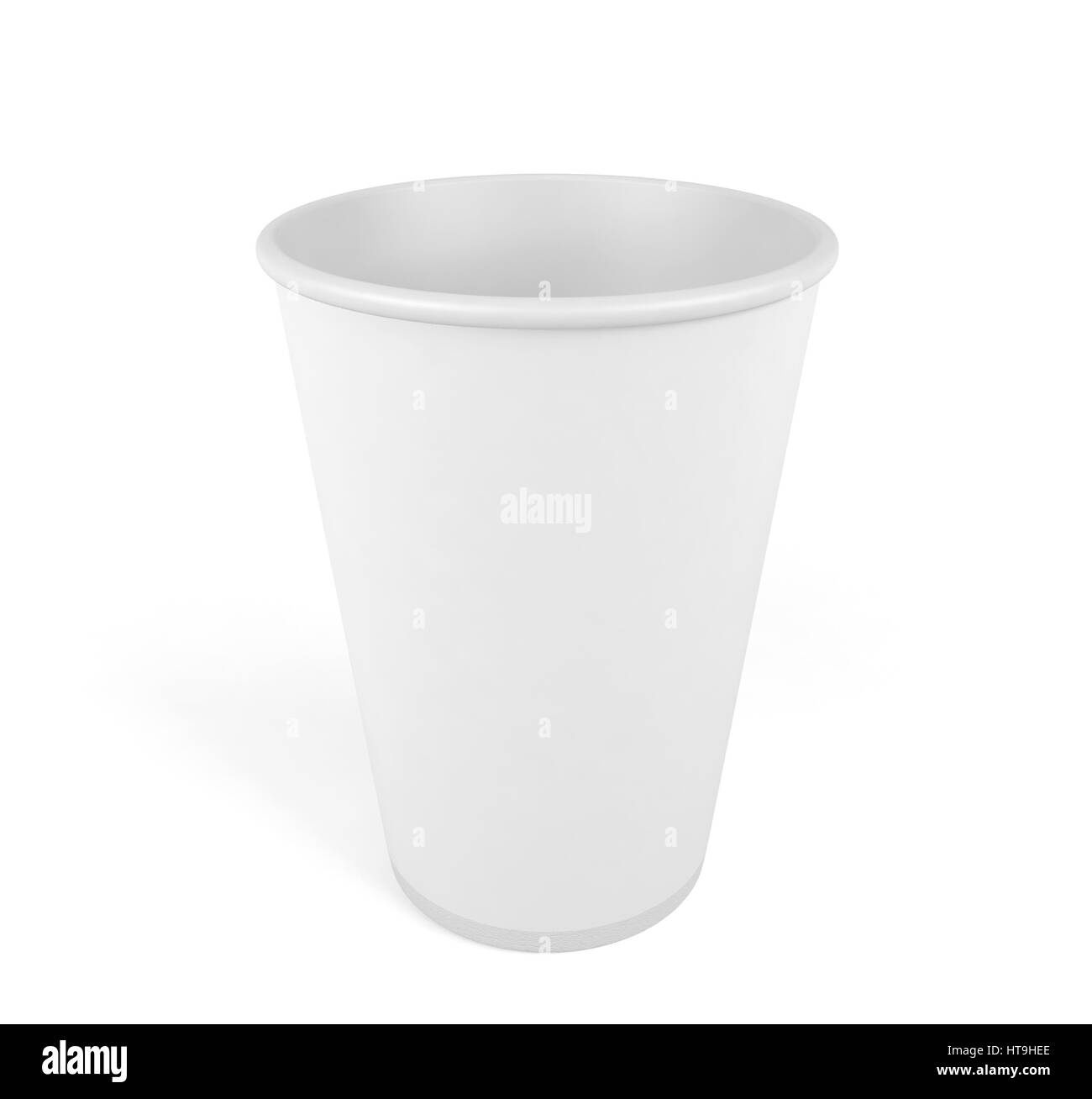 Empty white disposable paper cup isolated on white background Stock ...