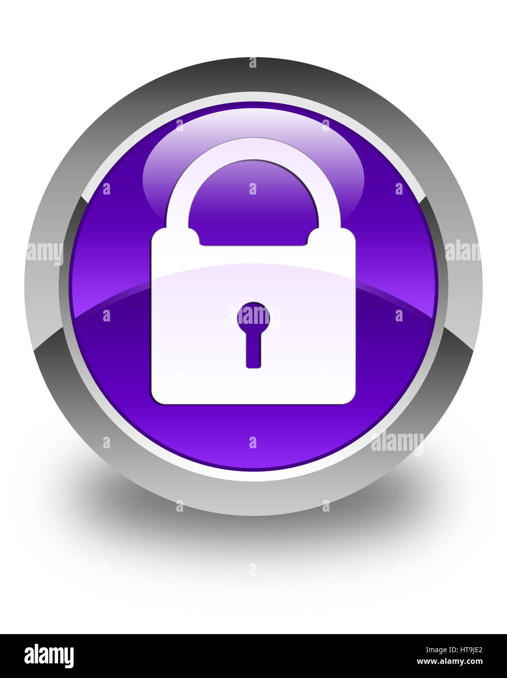 Purple lock close icon Cut Out Stock Images & Pictures - Alamy