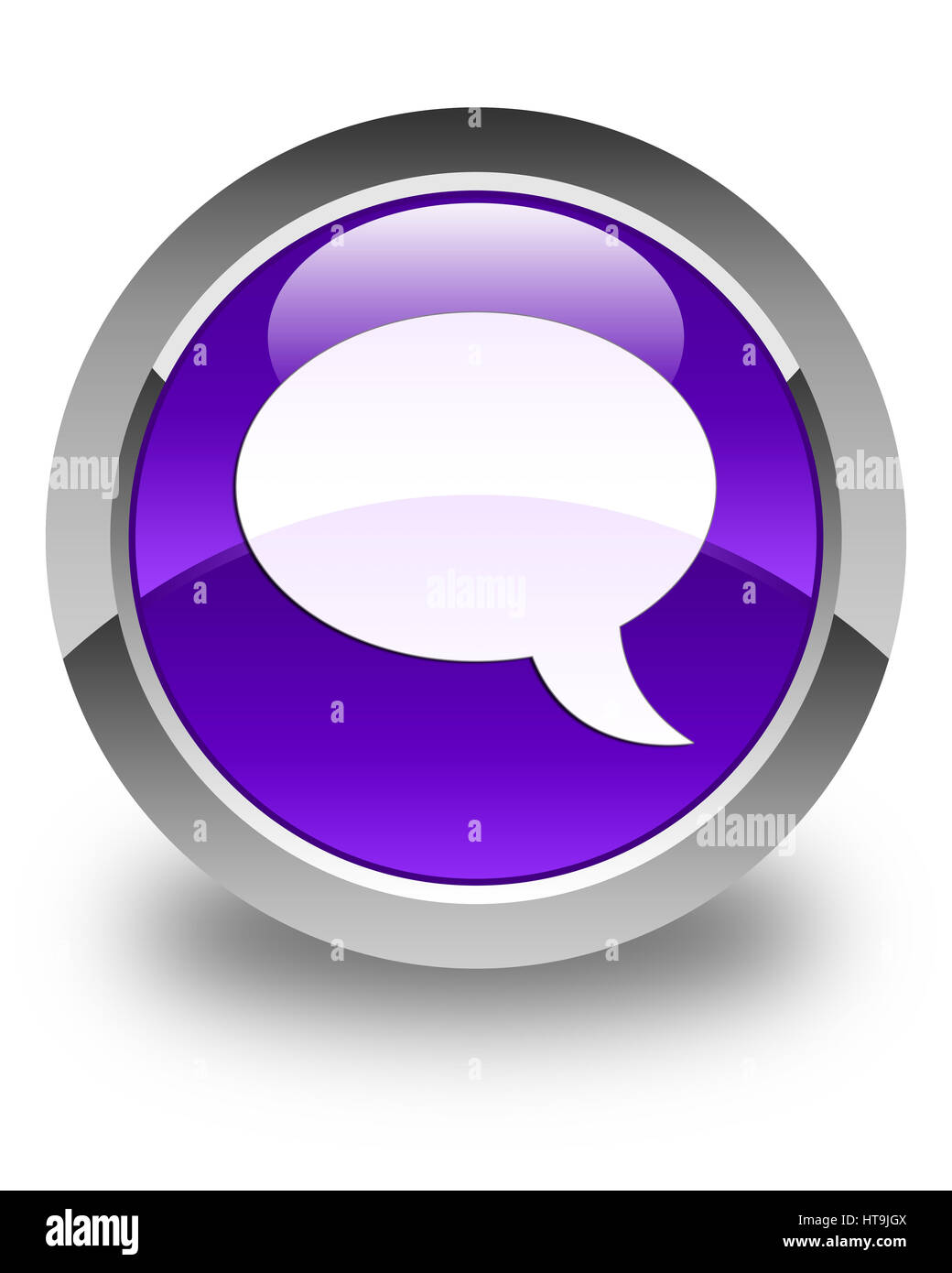 Purple round chat bubble icon hi-res stock photography and images - Alamy