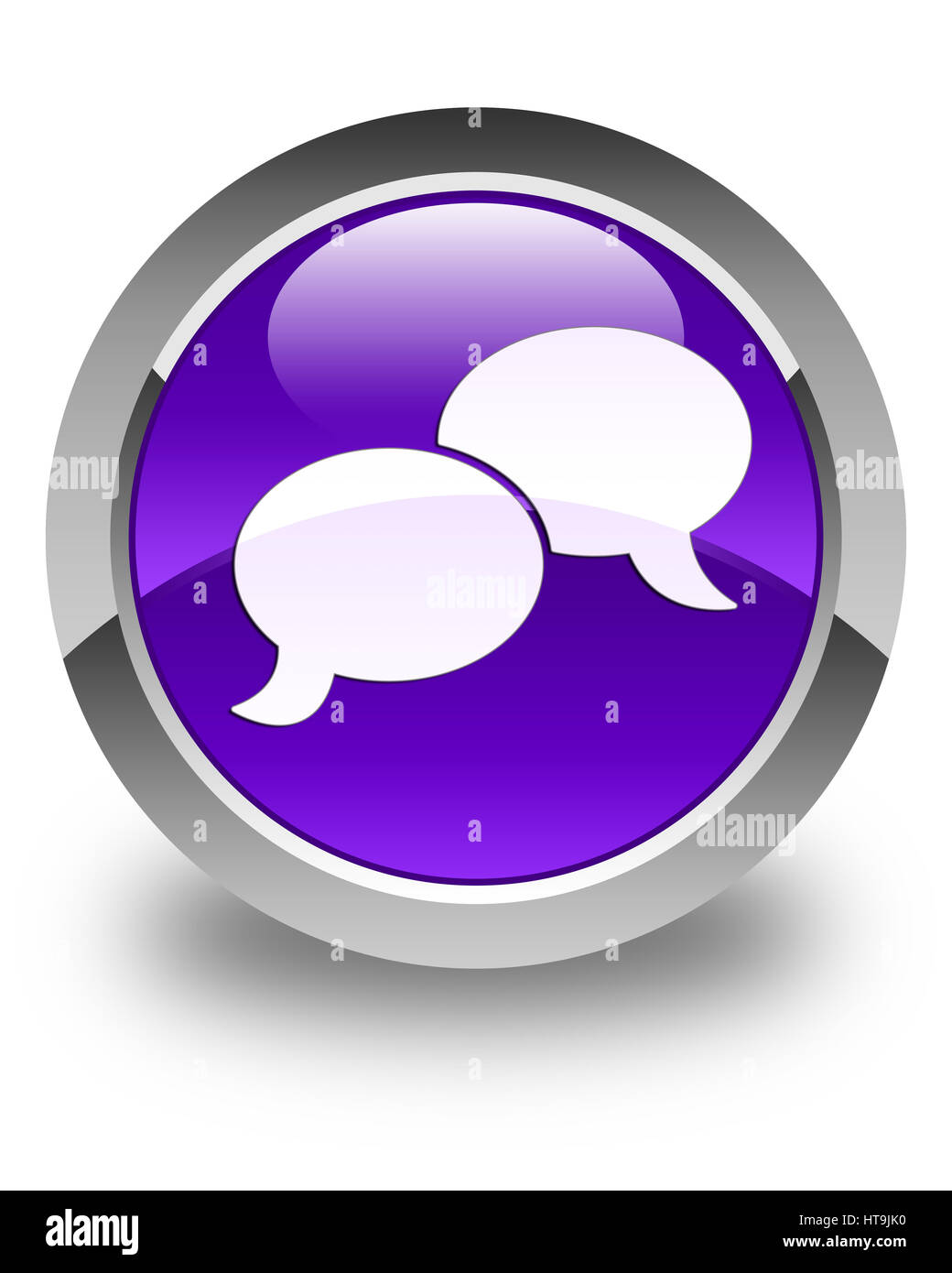 Purple round chat bubble icon hi-res stock photography and images - Alamy