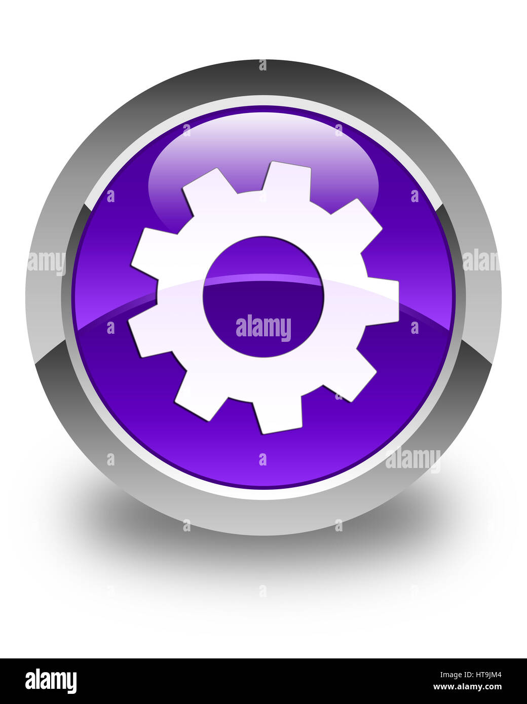 Process icon isolated on glossy purple round button abstract ...