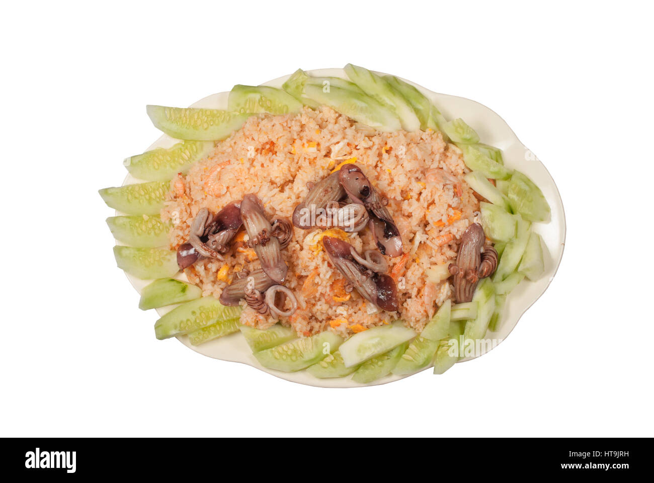 Yummy Seafood Fried Rice in Thai Style, Isolated Stock Photo - Alamy