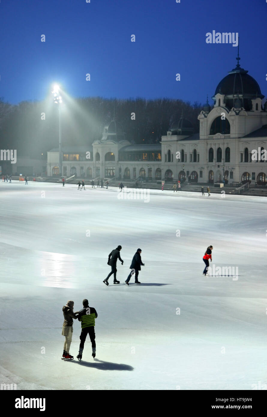 The Ice Rink in the City Park (Varosliget), Budapest, Hungary Stock ...