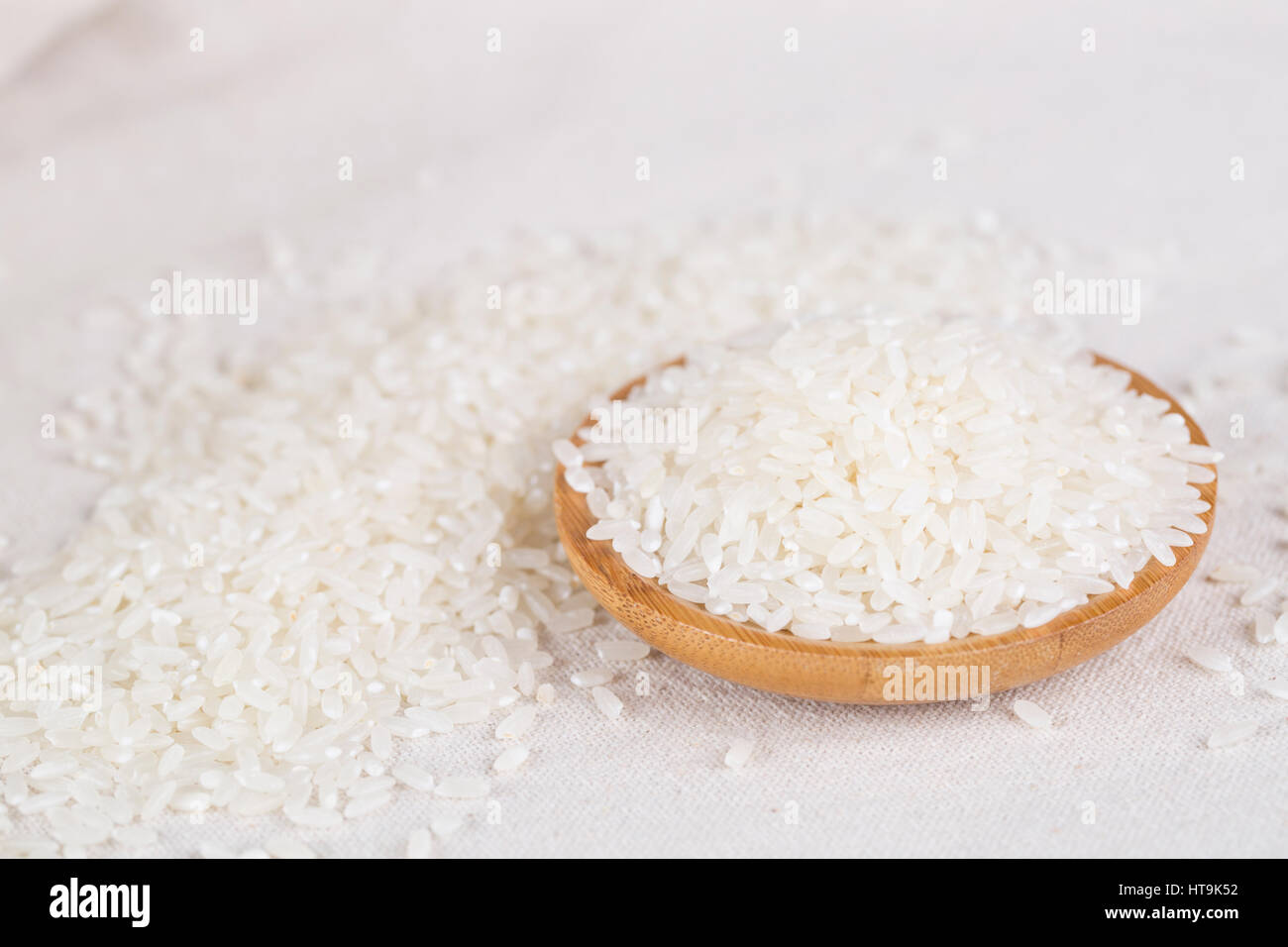 Rice grains closeup on the table Stock Photo - Alamy
