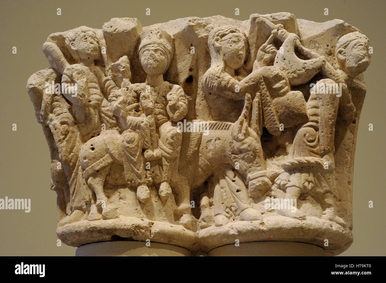 Double capital depicting scenes of the Nativity. Second half of 12th ...