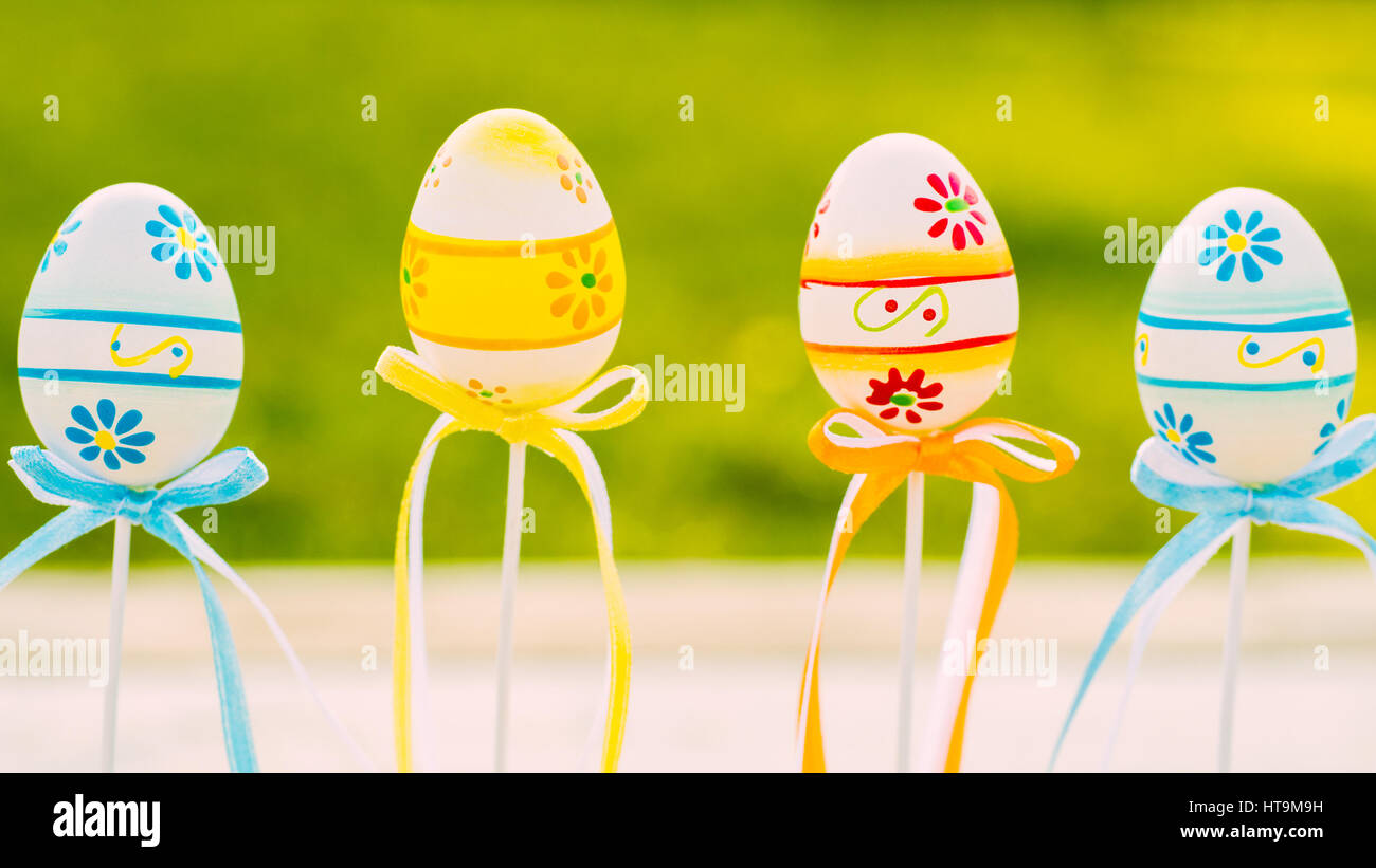 Handmade easter eggs vibrant hi-res stock photography and images - Alamy