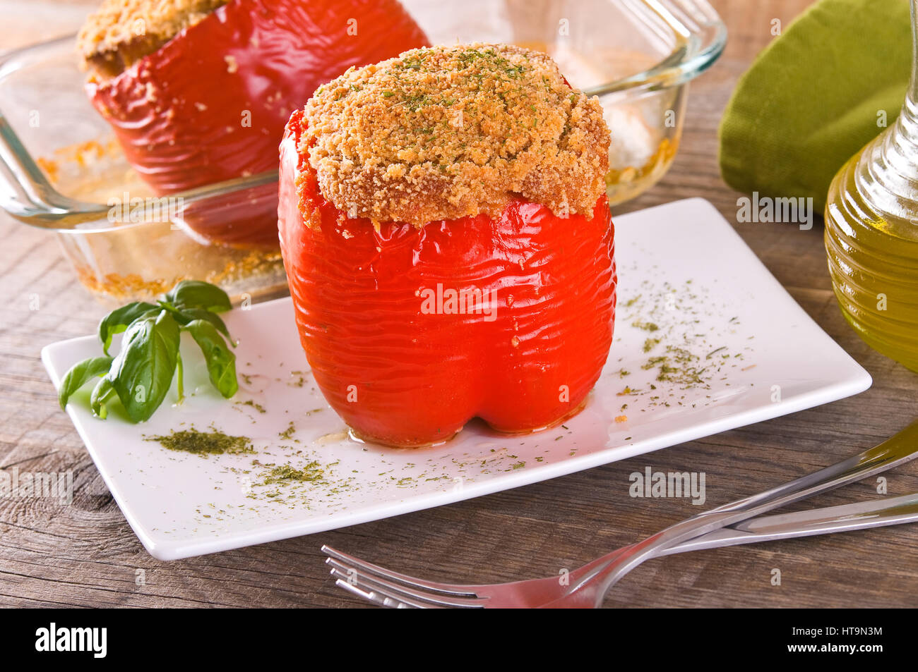 Stuffed bell pepper Stock Photo - Alamy