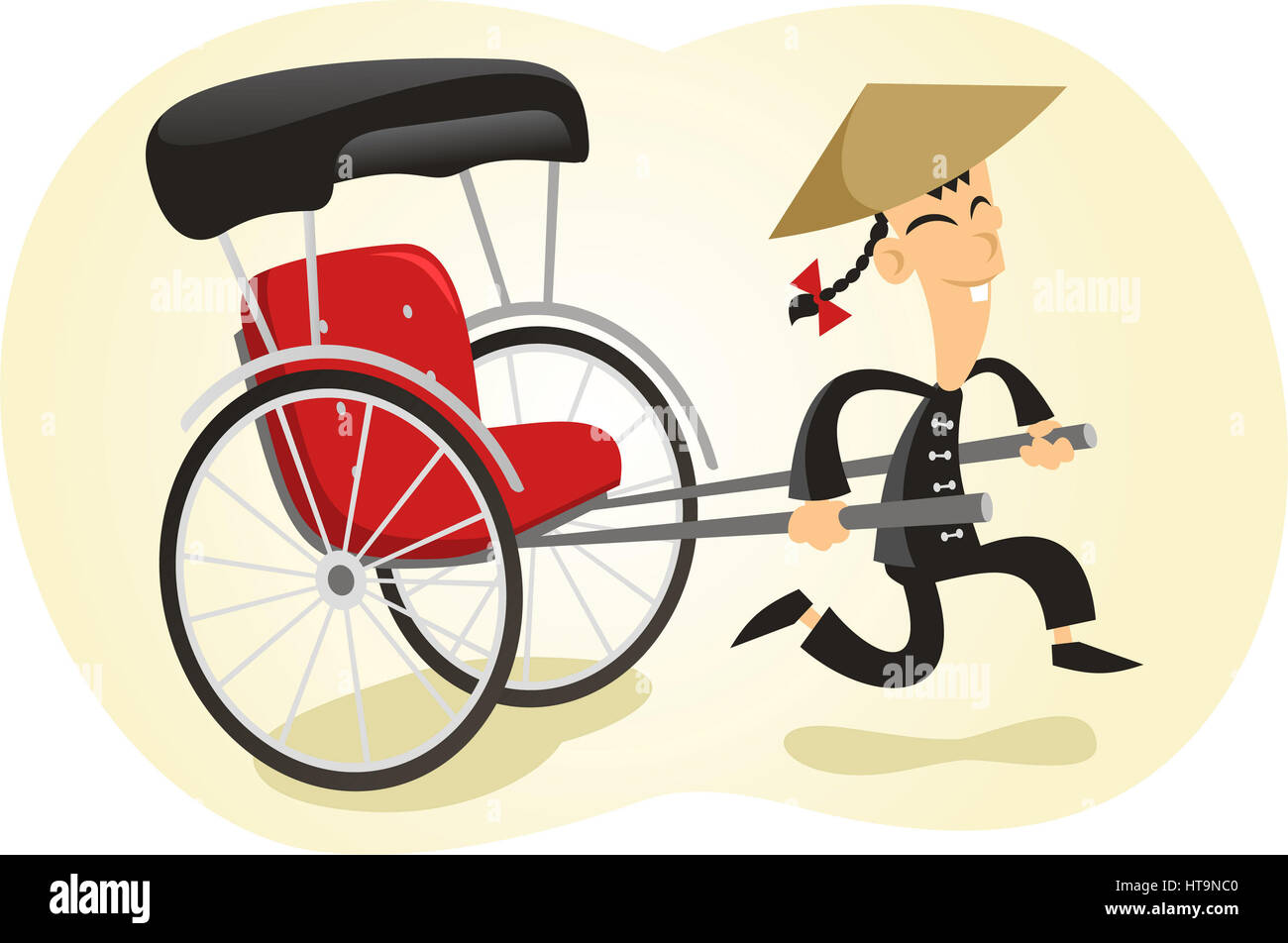 Rickshaw Cartoon High Resolution Stock Photography and Images - Alamy