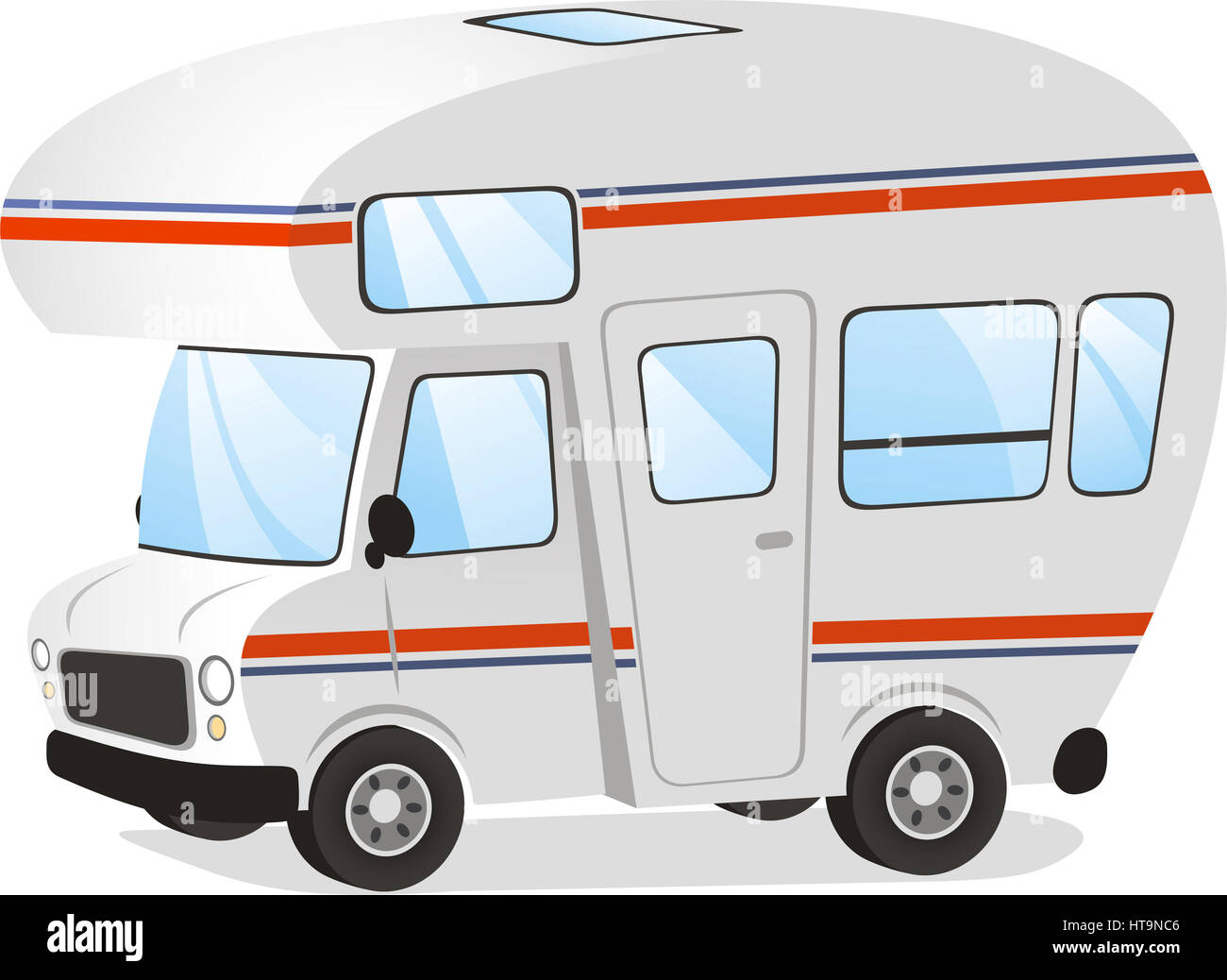 Mobile home Motorhome Caravan Trailer Vehicle, vector illustration ...