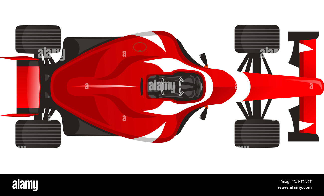 Sports F1 Racing car, with red vector illustration Stock Photo - Alamy