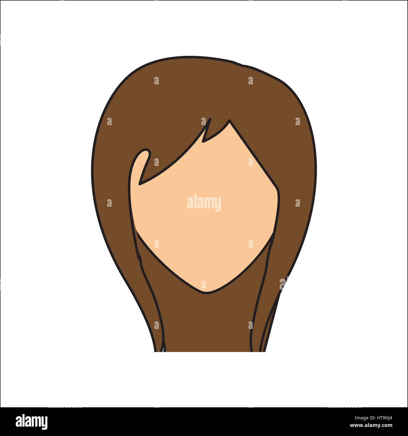 People Avatar Face Woman Icon Vector Illustraction Design Stock