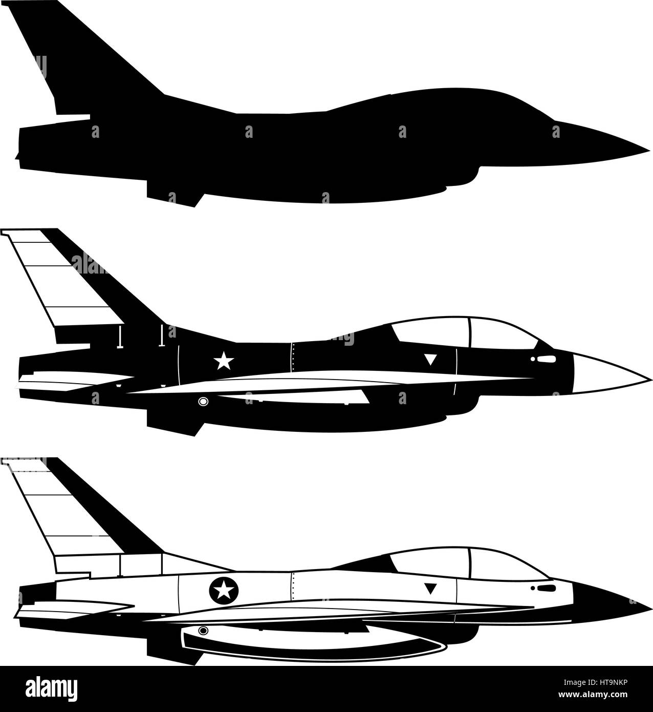 Combat Airplane Military fighter aircraft vector illustration Stock ...