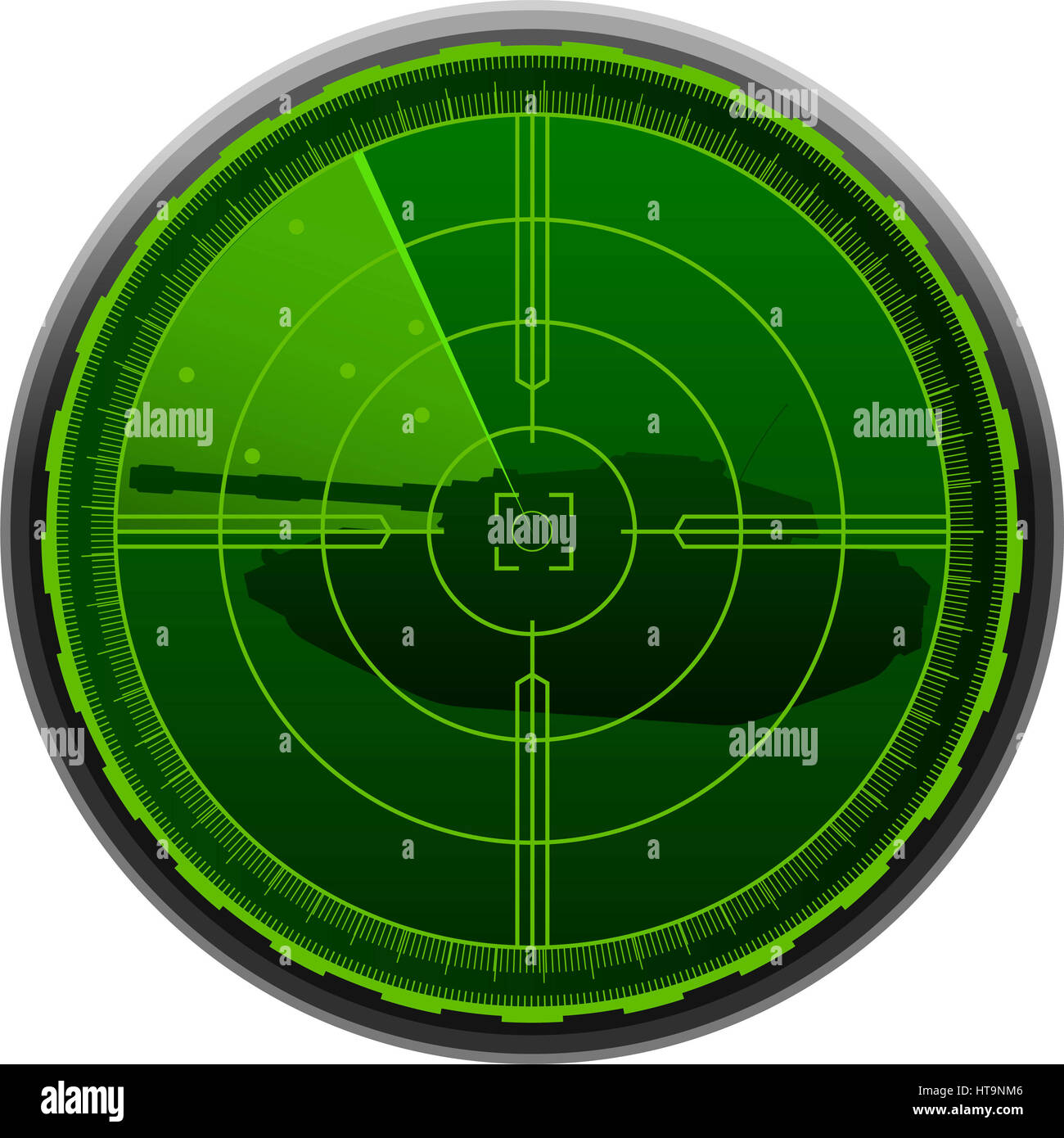 Radar Screen Combat Tank vector illustration Stock Photo - Alamy