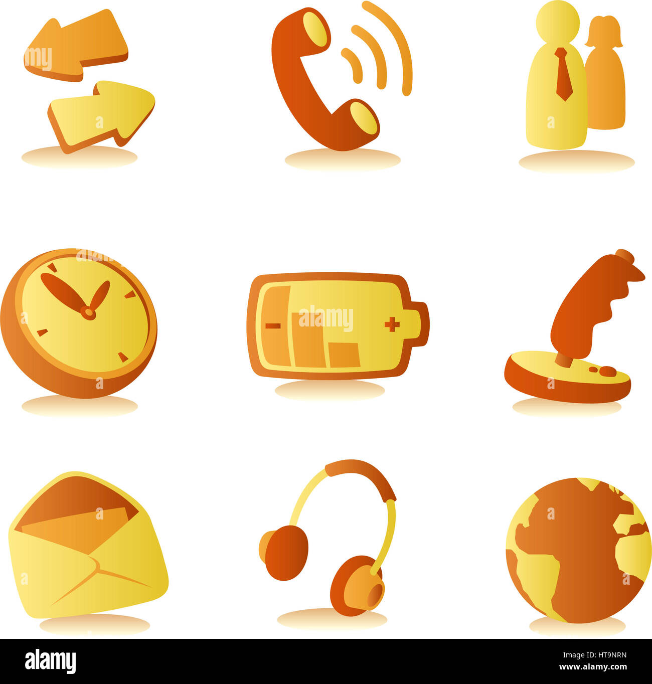 Cell phone communication icons collection Stock Photo - Alamy