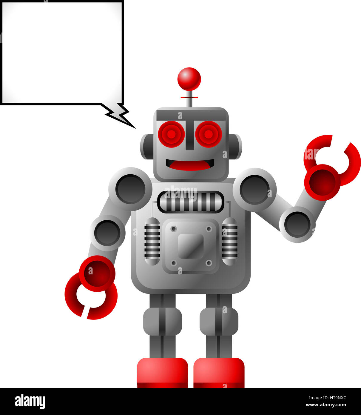 Smiling robot talking Stock Photo - Alamy