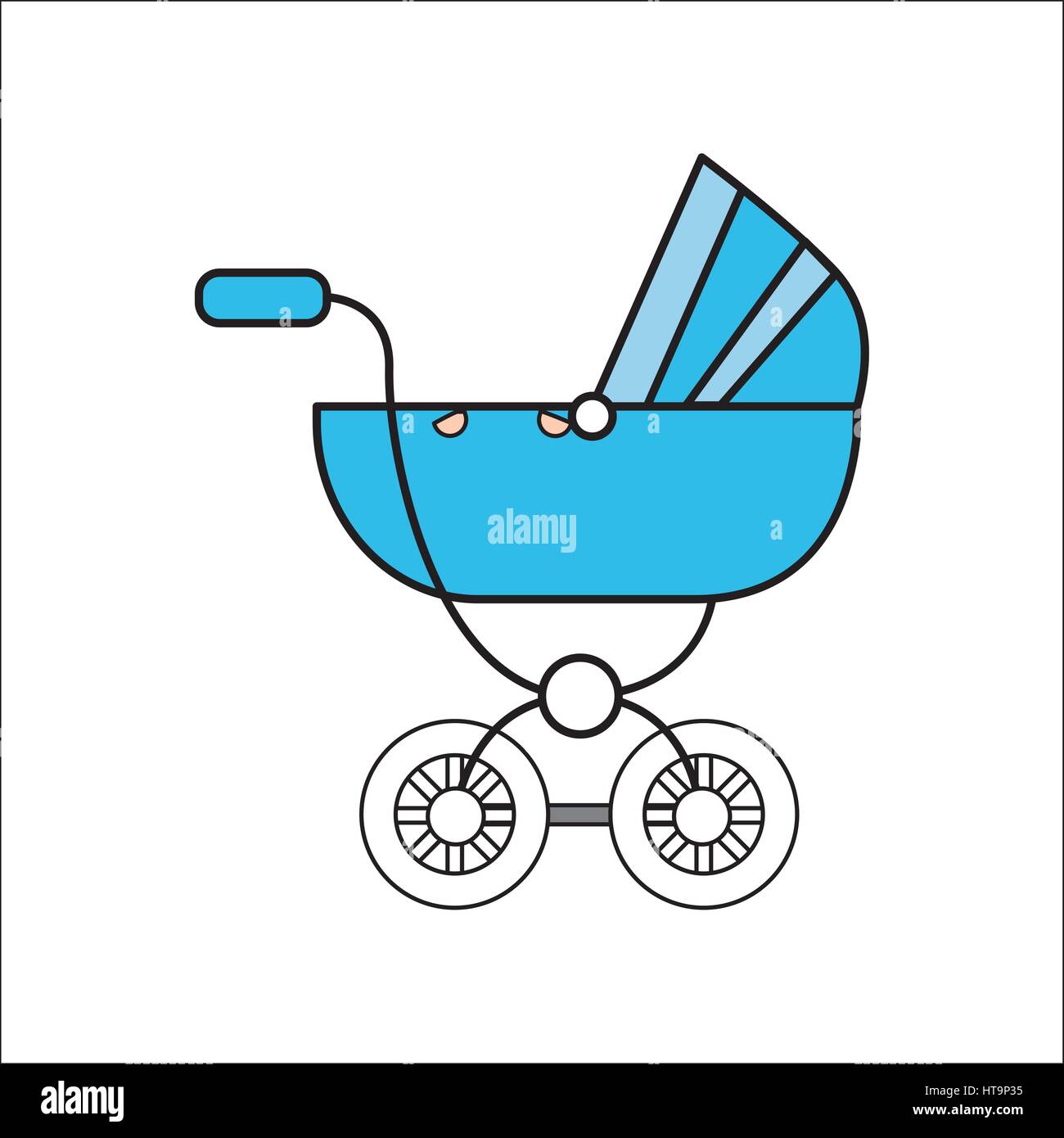 blue baby carriage icon Stock Vector Image & Art - Alamy
