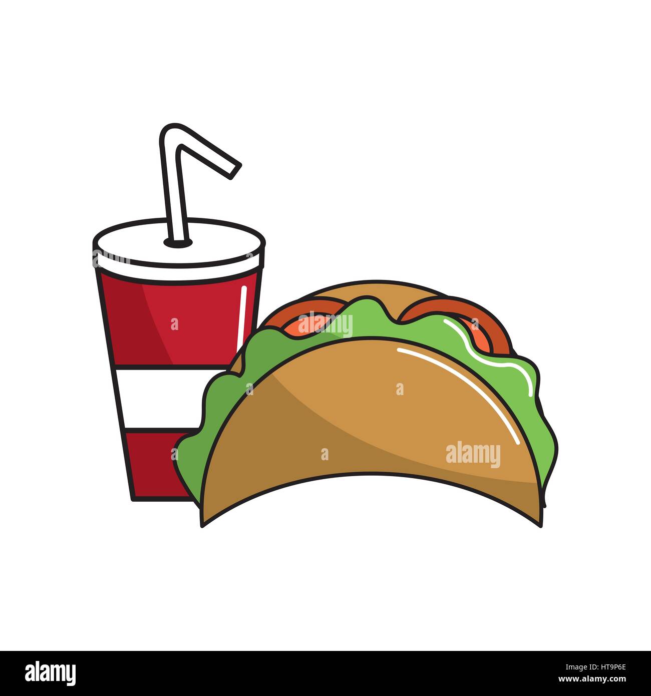 Cheeseburger tacos Cut Out Stock Images & Pictures - Alamy