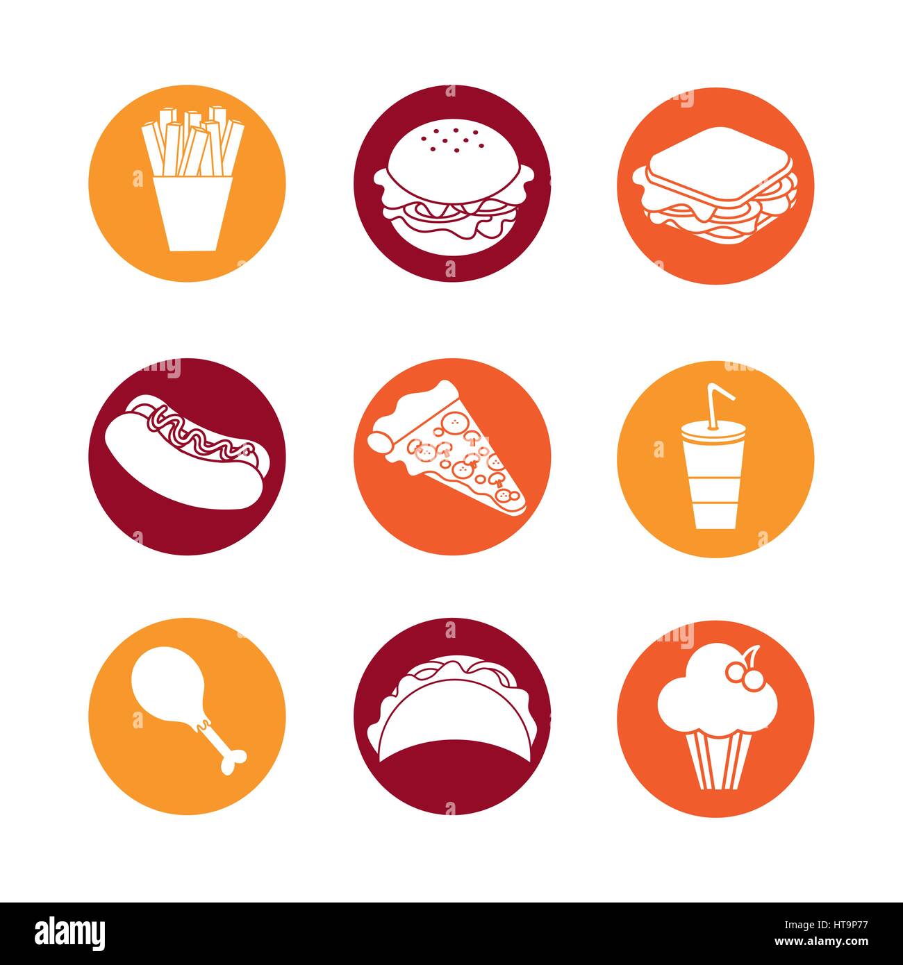 color fast food background icon Stock Vector Image & Art - Alamy