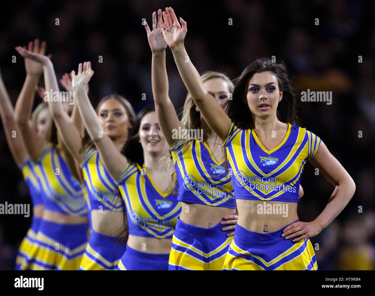 Leeds Rhino cheerleaders during the Super League match at Headingley ...